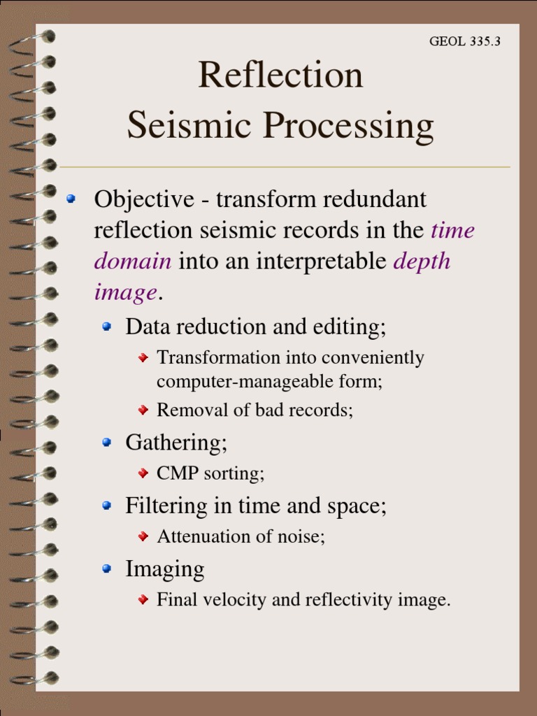 Seismic Processing Pdf Reflection Seismology File Format
