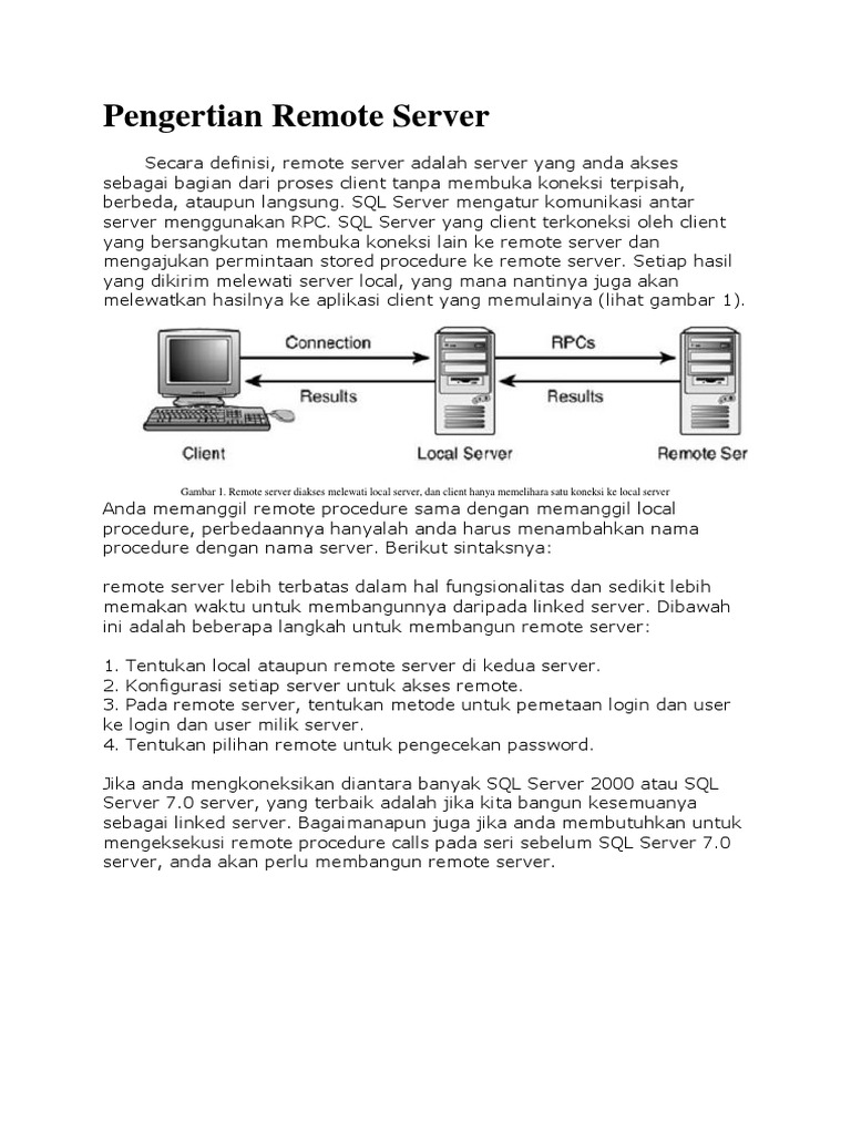Pengertian Remote Server Pdf