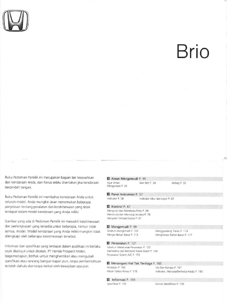 Manual Brio PDF | PDF
