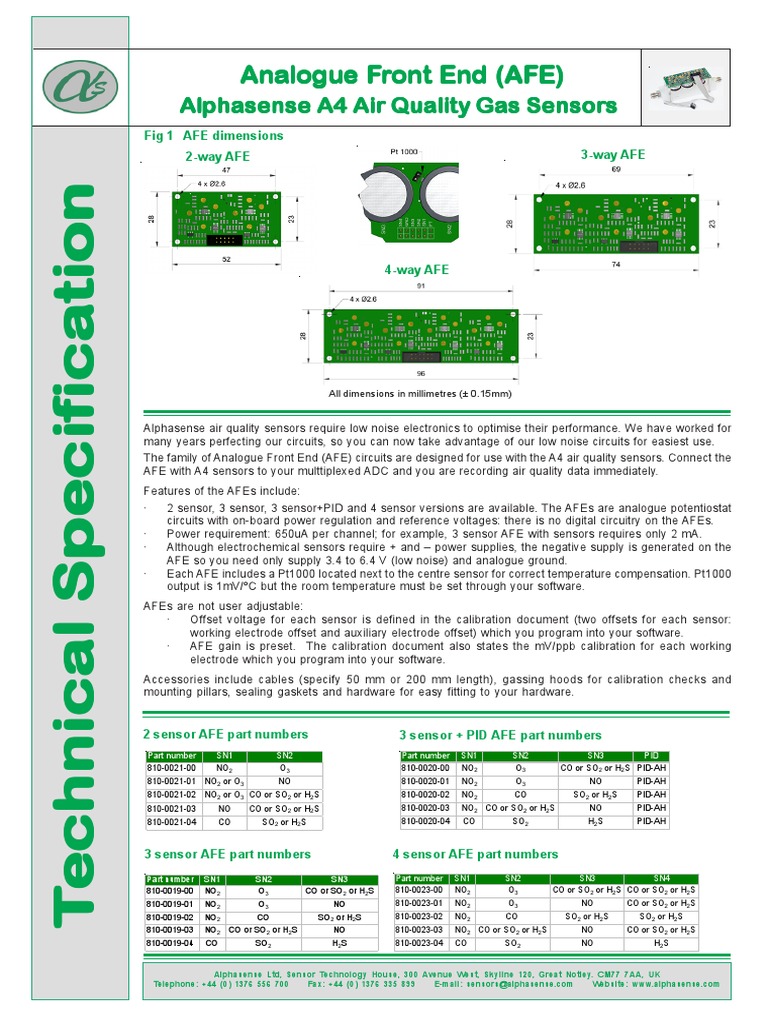 AFE | PDF | Electrical Connector | Equipment