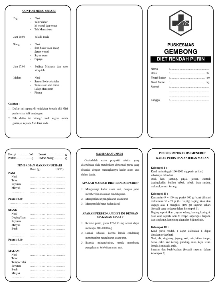 Diet Rendah Purin | PDF
