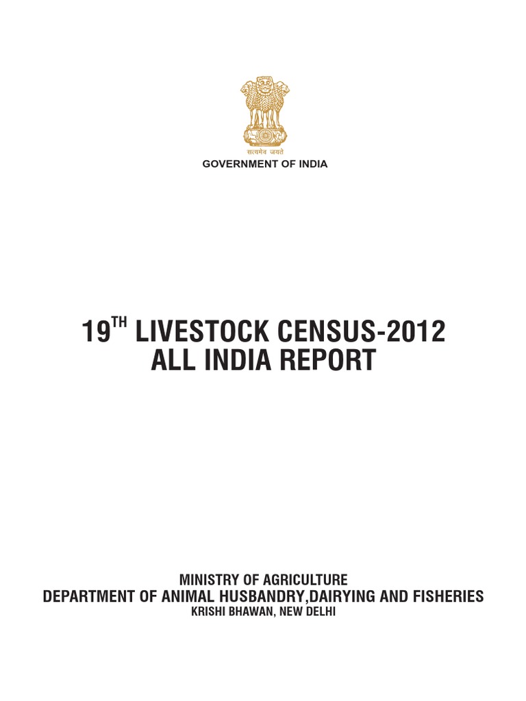19th Livestock Census | PDF | Poultry | Livestock