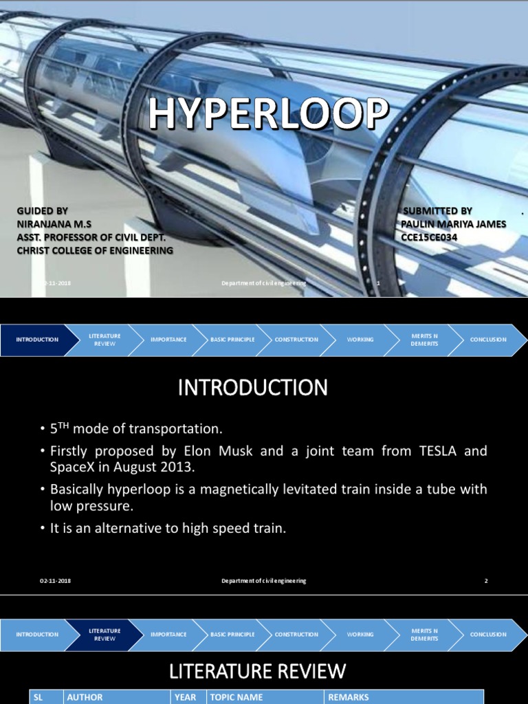 HYPERLOOP Final Presentation by Paulin Mariya | PDF | Hyperloop ...