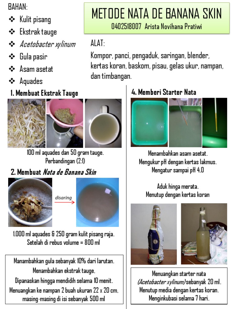 Arista Novihana - Metode - Nata de Banana Skin | PDF