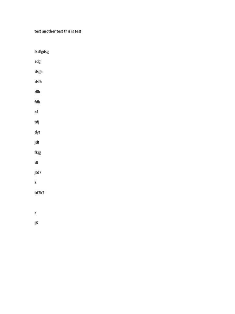 Test Another Test This Is Test | PDF