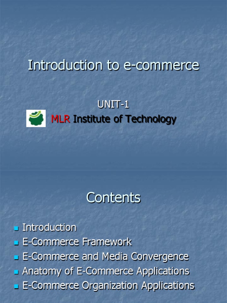 E Commerce MLRIT Notes | PDF | Electronic Data Interchange | Credit Card
