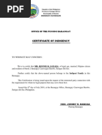 Certificate of Residency - Barangay Cabilocaan | PDF | Immigration Law ...