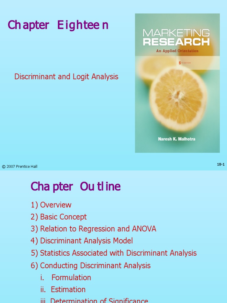 CH Apter E Ightee N: Discriminant and Logit Analysis | PDF | Logistic Regression | Correlation ...
