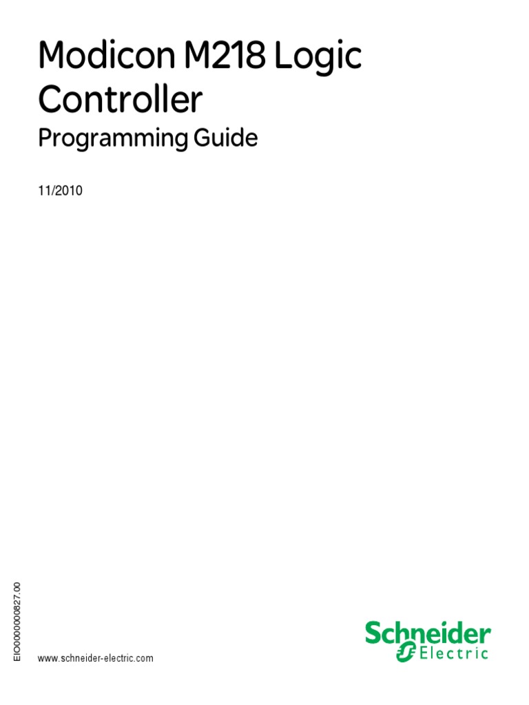 01 Modicon m218 Logic Controller Programming Guide | PDF | Computer Data Storage | Variable ...