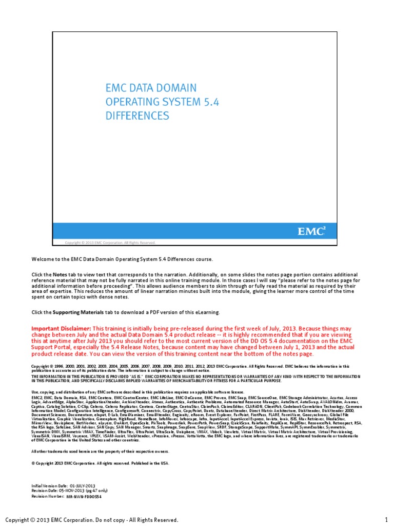 DD Os 5.4 Differences Full Version - Student Guide | PDF | Solid State ...
