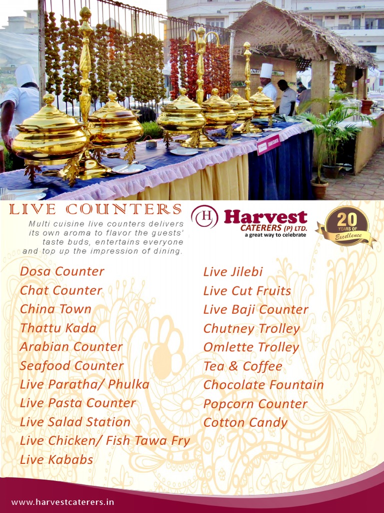 Live Counters | PDF | Food And Drink Preparation | Cuisine