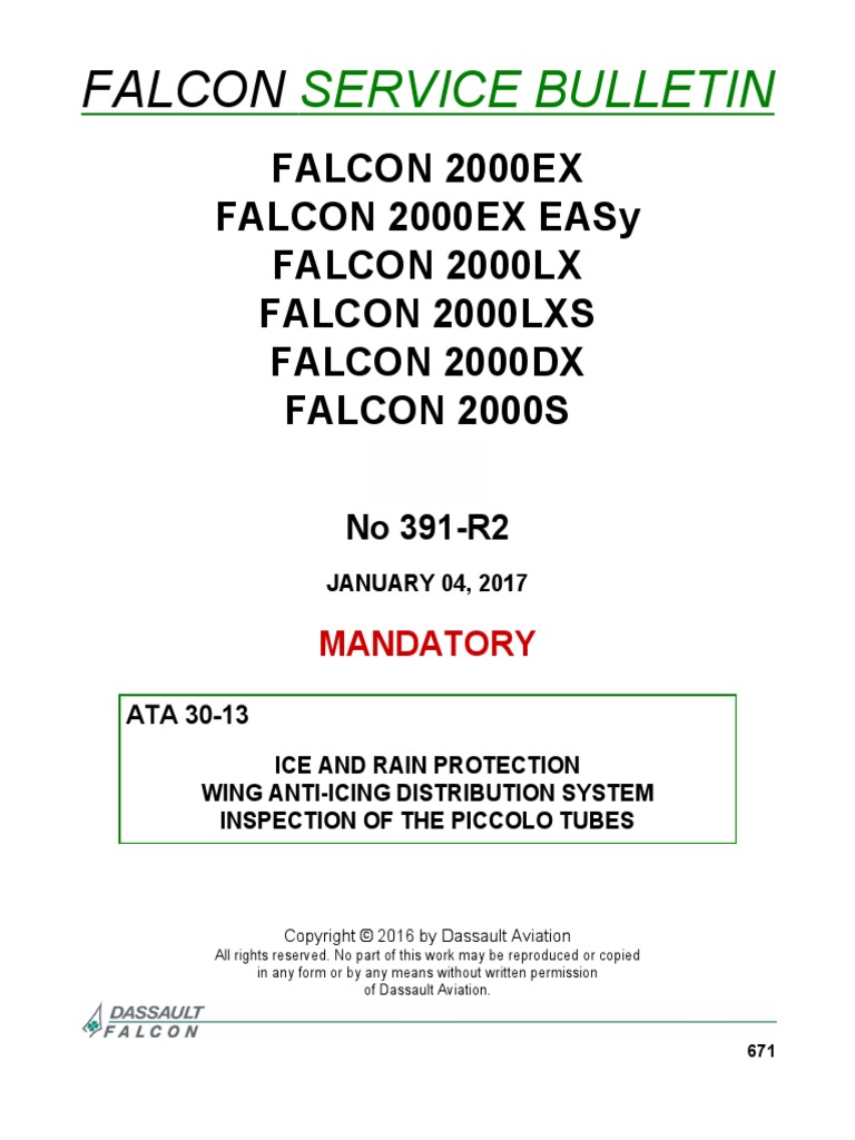 SB F2000 391-R2 | PDF | Aviation | Aircraft