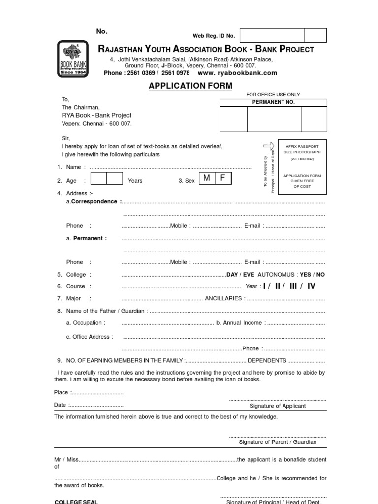 Application Form | PDF | Government | Social Institutions