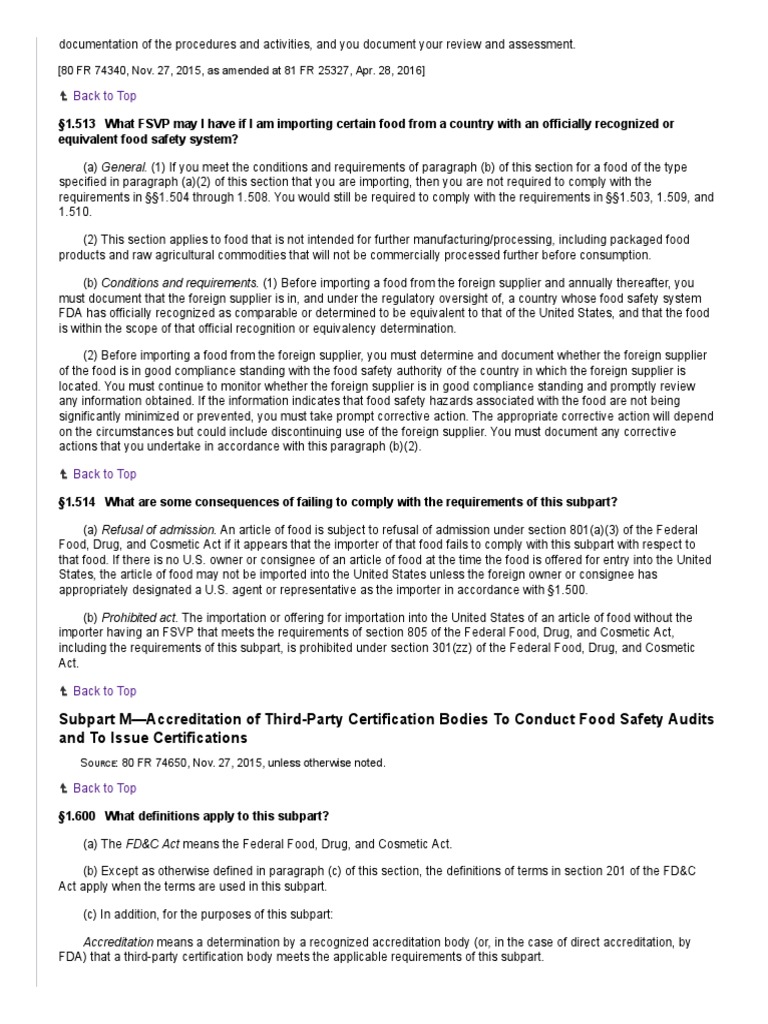 Part 1 - General Enforcement Regulations - Part36 | PDF | Federal Food ...