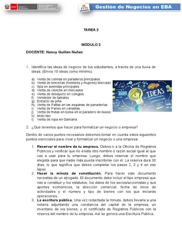 Nancy Guillen Nuñez Tarea 2 | PDF | Cooperativa | Gobierno