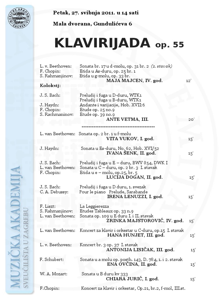 Klavirijada Svibanj 2011 | PDF