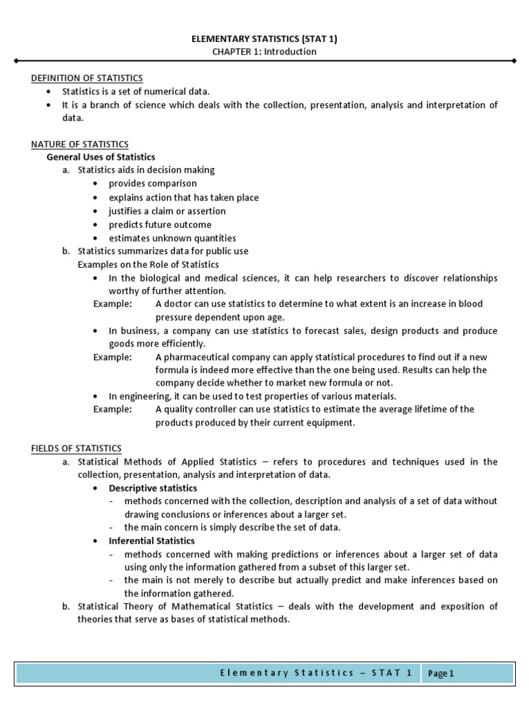 STAT1 Module Modified 1 | PDF | Sampling (Statistics) | Level Of Measurement