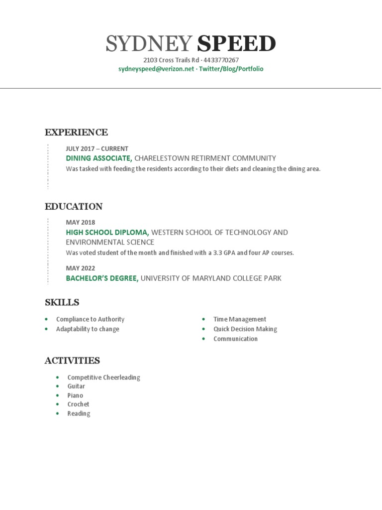 Csit 101 Resume | PDF