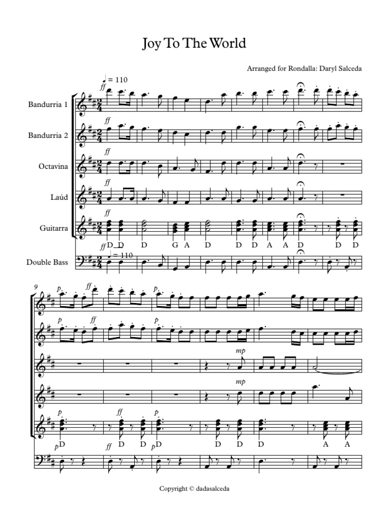 Joy To The World - Full Score.pdf | Chordophones | Instruments à corde