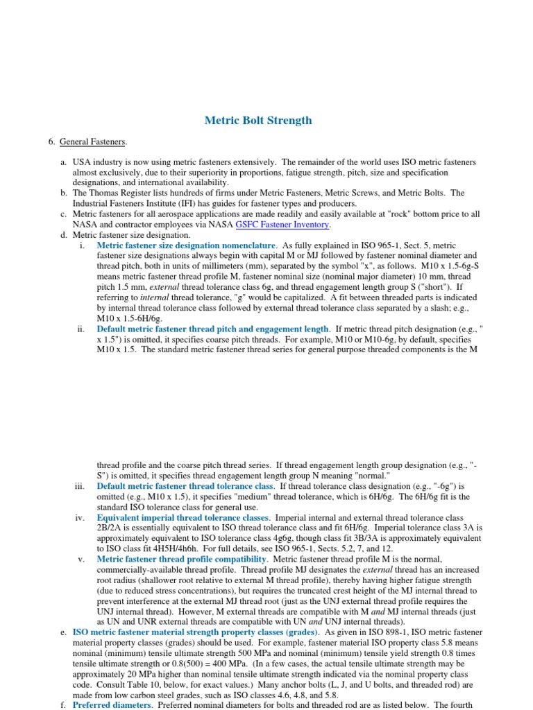 Fastener Note | PDF | Screw | Mechanical Engineering