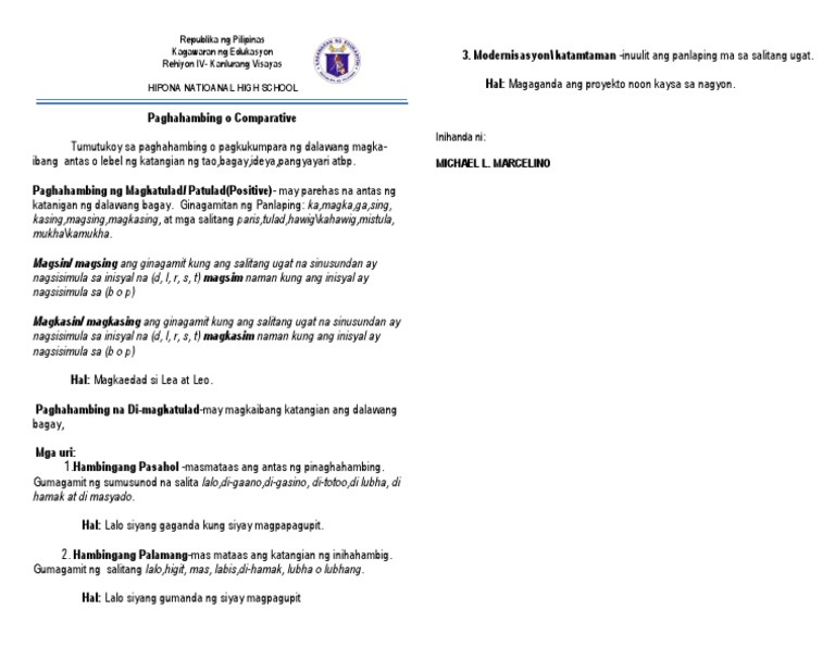 Paghahambing | PDF
