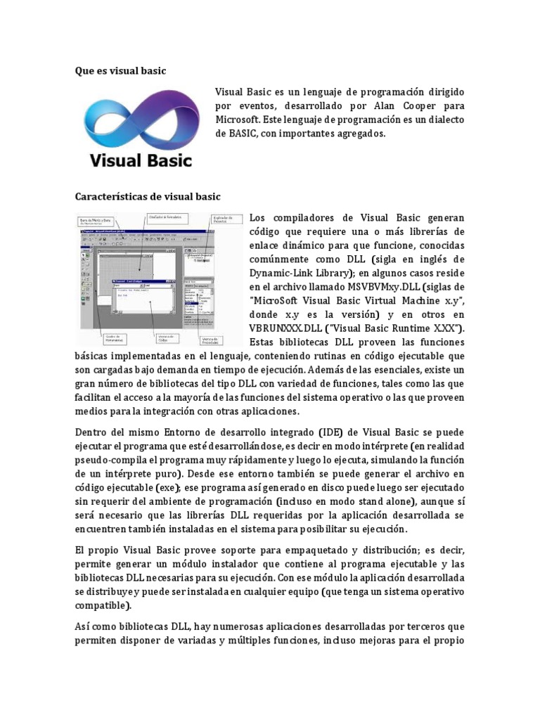 Que Es Visual Basic | PDF | Básico | Obras intelectuales
