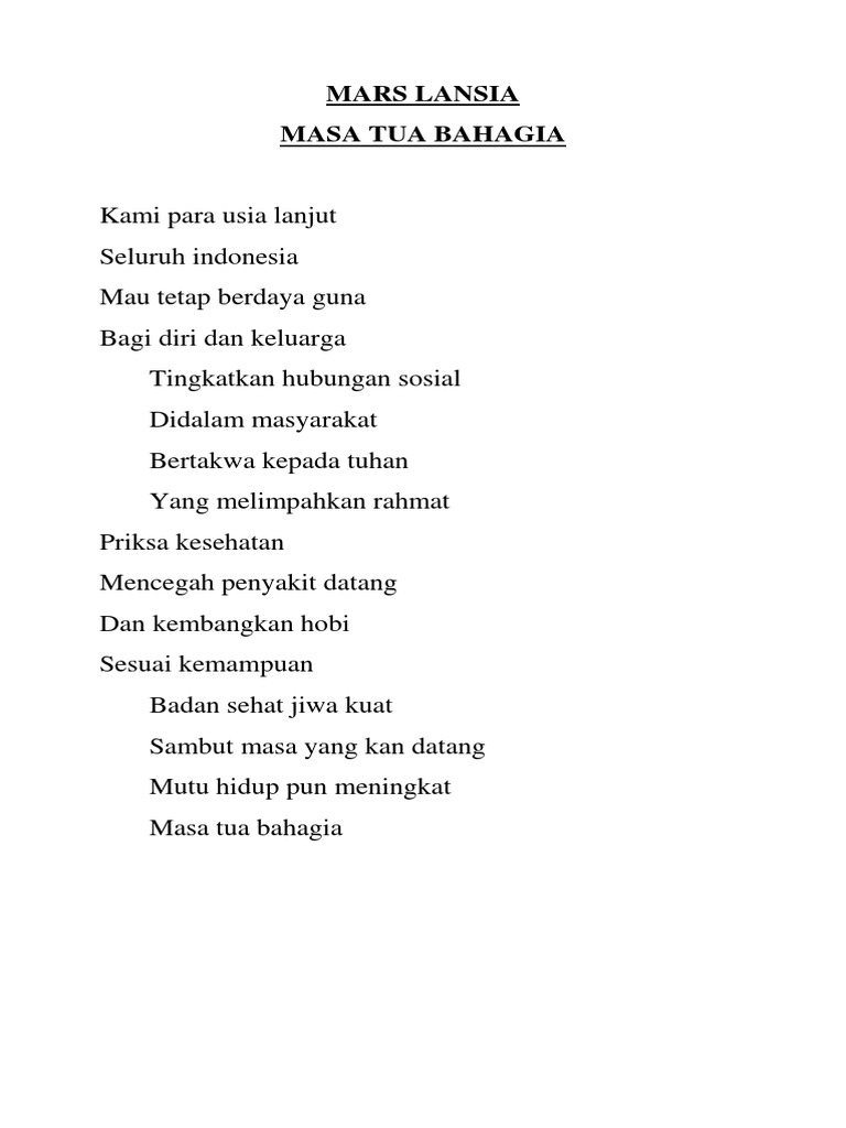 Mars Lansia | PDF