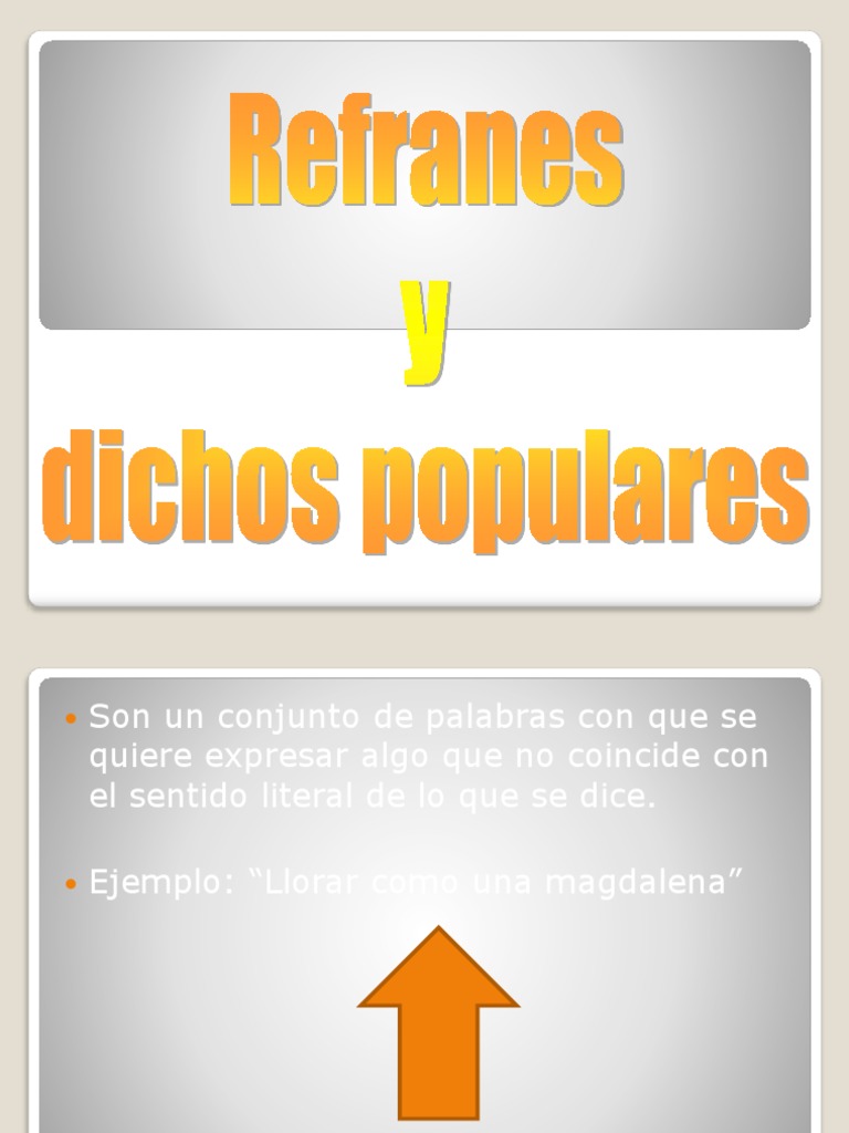 Refranes y Dichos Chilenos Explicados | PDF