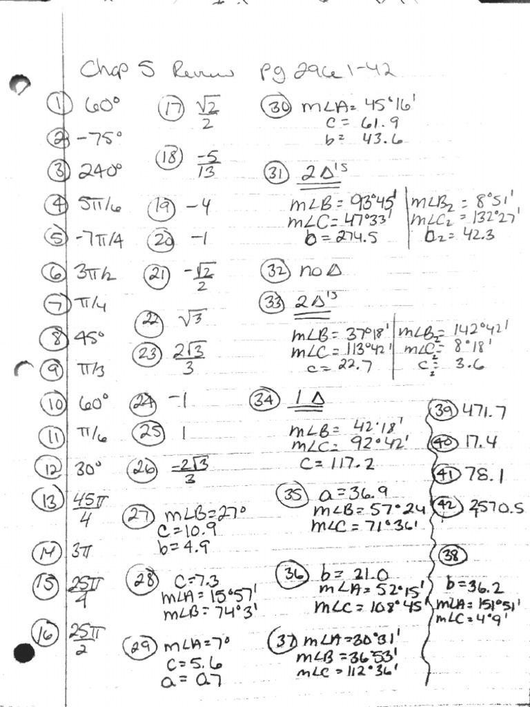 Chapter 5 Review Answers PDF | PDF