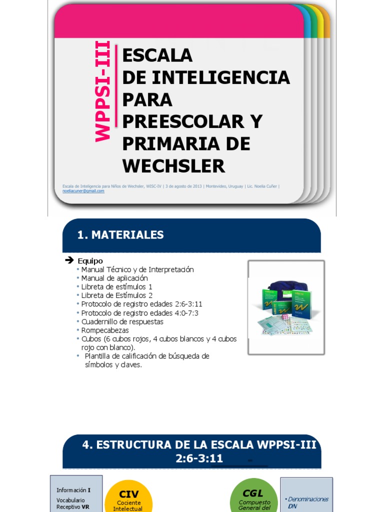 Wppsi Iii | PDF | Cognición | Ciencia cognitiva