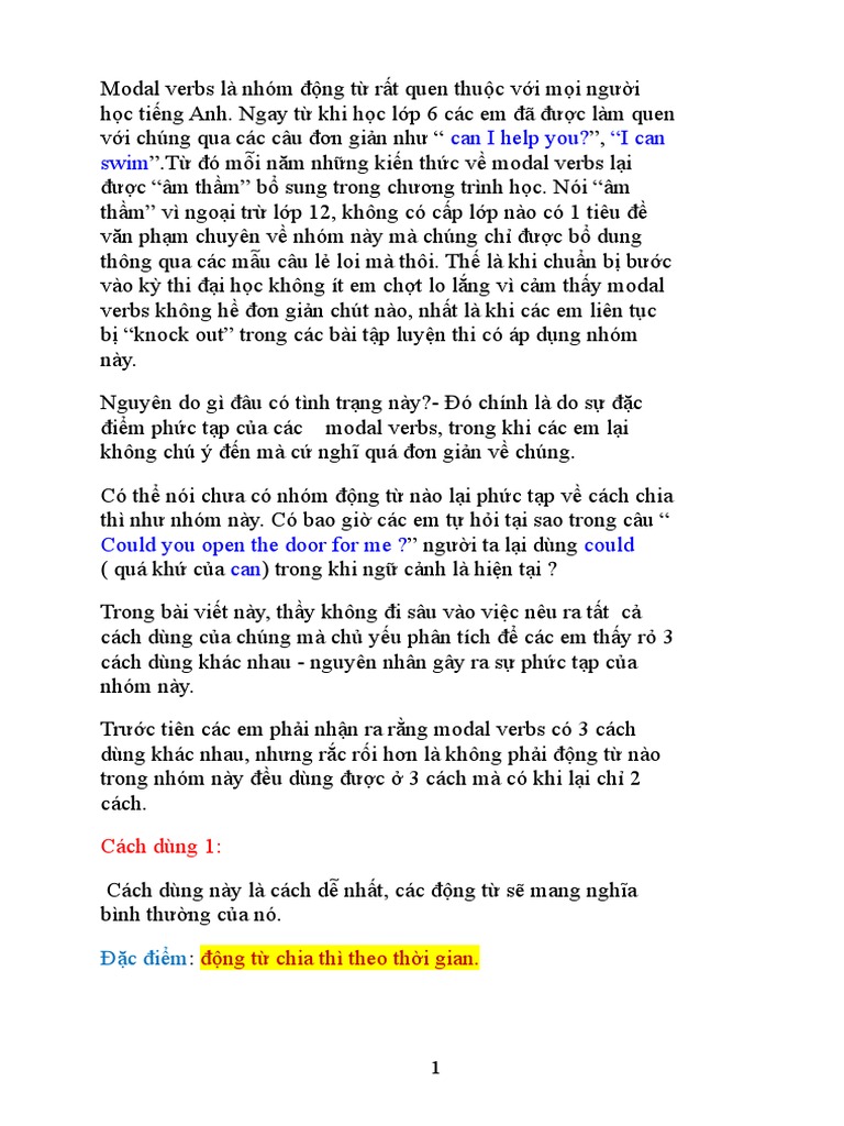 Modal Verb - Modal Perfect | PDF