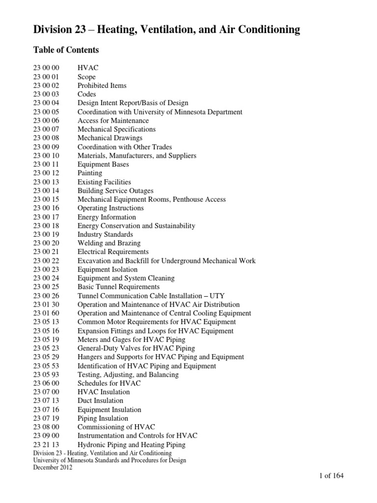 HVAC - Division 23 | PDF | Hvac | Valve