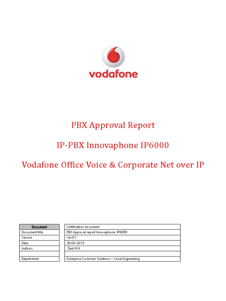 Innovaphone IP6000 PBX Final Approval Report v01 | PDF | Session Initiation Protocol | Data ...