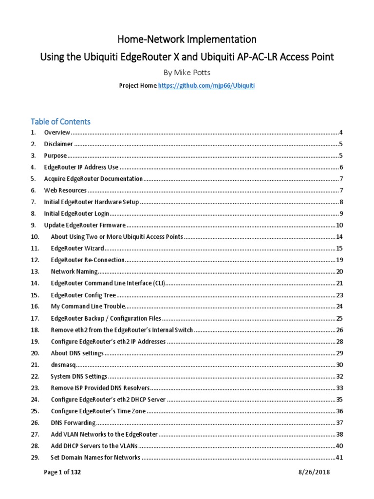 Ubiquiti Home Network | PDF | Computer Network | Command Line Interface