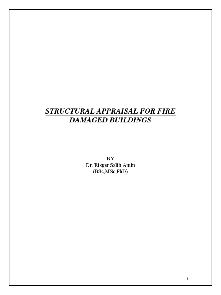 Structural Appraisal For Fire | PDF | Concrete | Fires