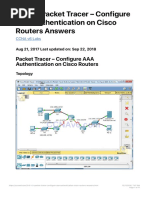 7.4.9 Packet Tracer - Configure Server Based Aaa With Tacacs and Radius | PDF
