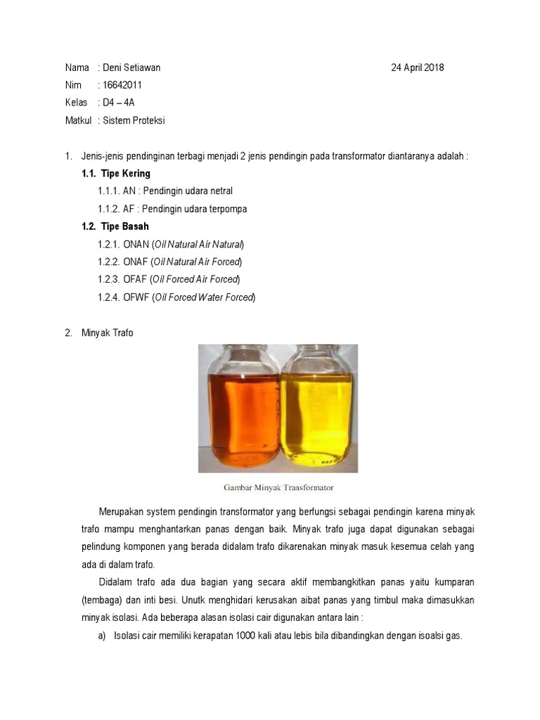 Sistem Pendinginan Transformator | PDF