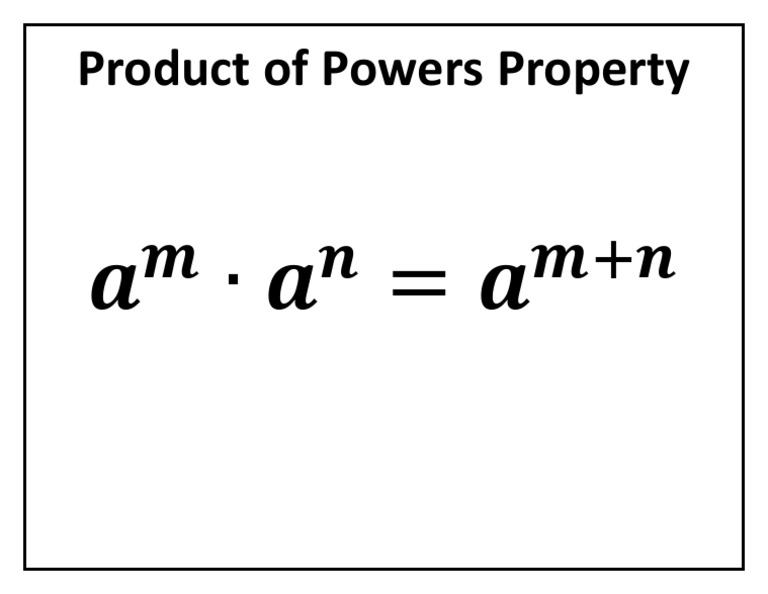 Product of Powers Property | PDF