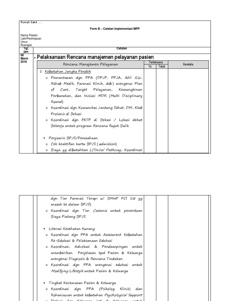 Catatan Implementasi MPP RS | PDF