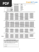 ACT Answer Sheet | PDF | Tests