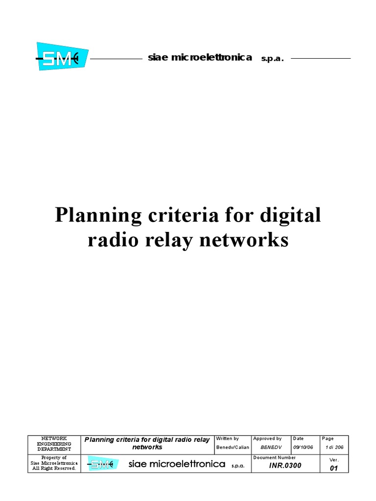 Planning of SIAE | PDF | Bit Rate | Radio