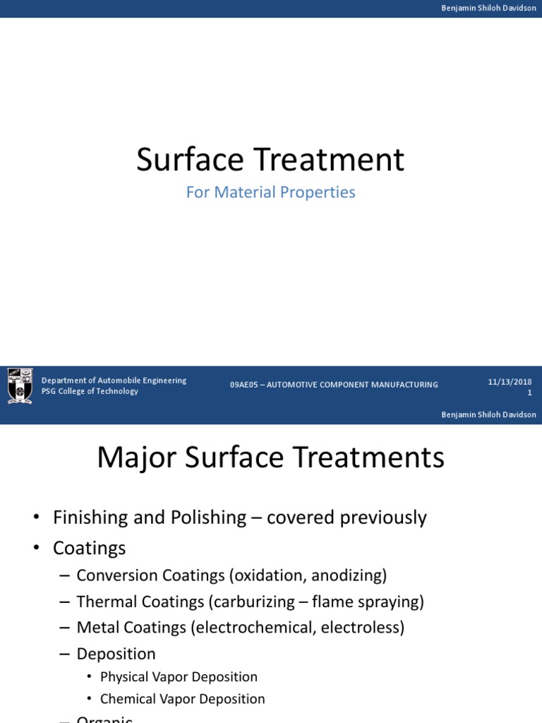 Automotive Surface Treatment Techniques | PDF | Galvanization | Corrosion