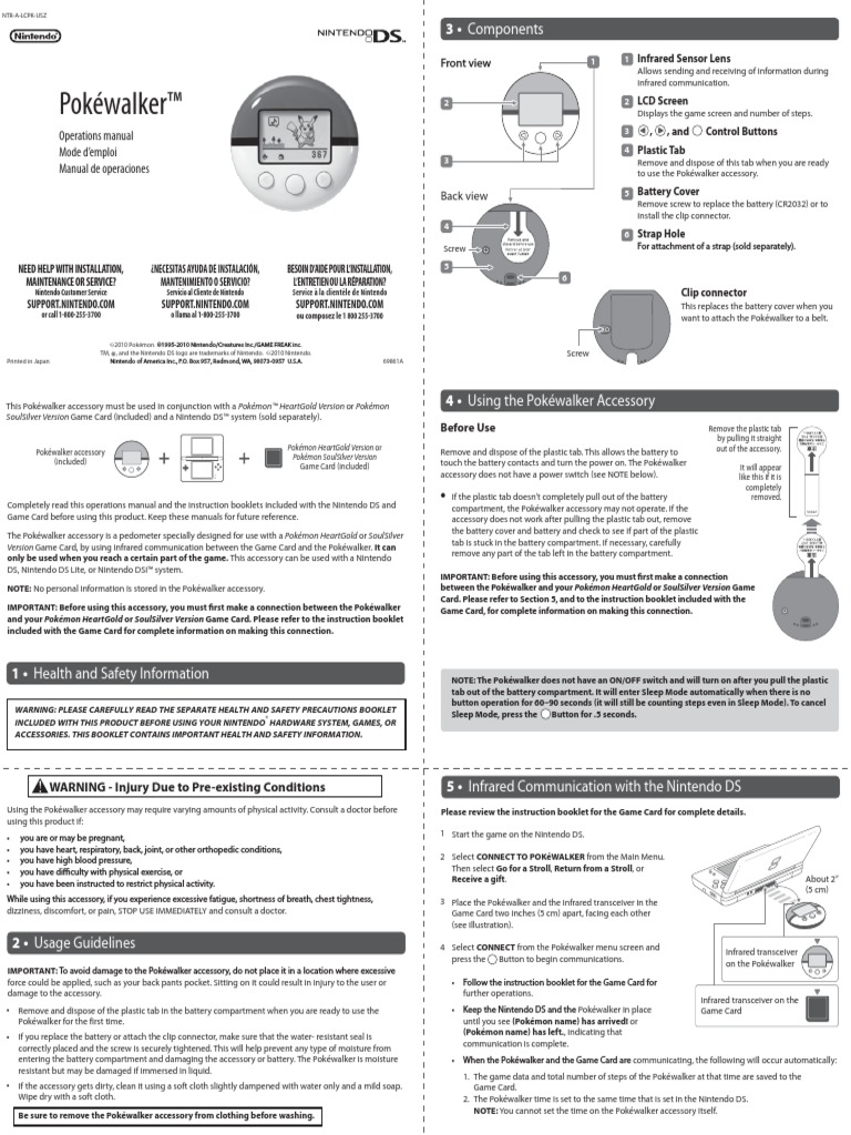 Pokewalker Tri PDF | Download Free PDF | Nintendo | Nature