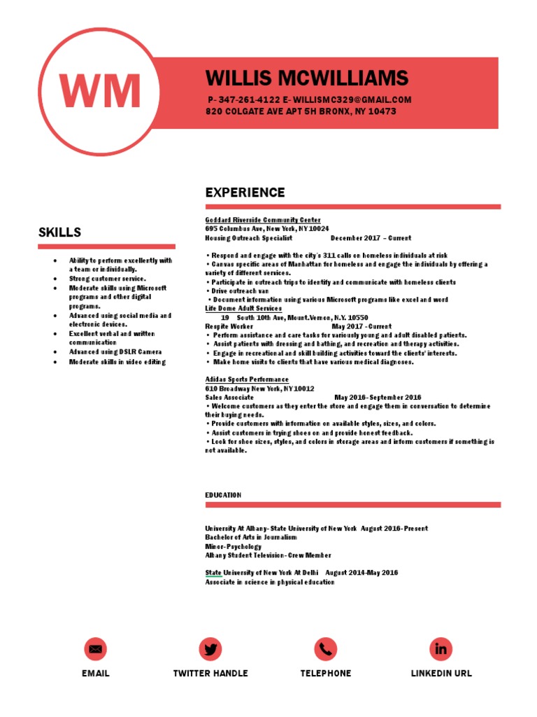 Willis Resume 2018 October | PDF | Manhattan | Communication