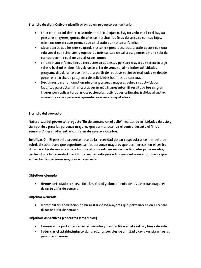 Ejemplo de Diagnóstico | Terapia ocupacional | Aprendizaje