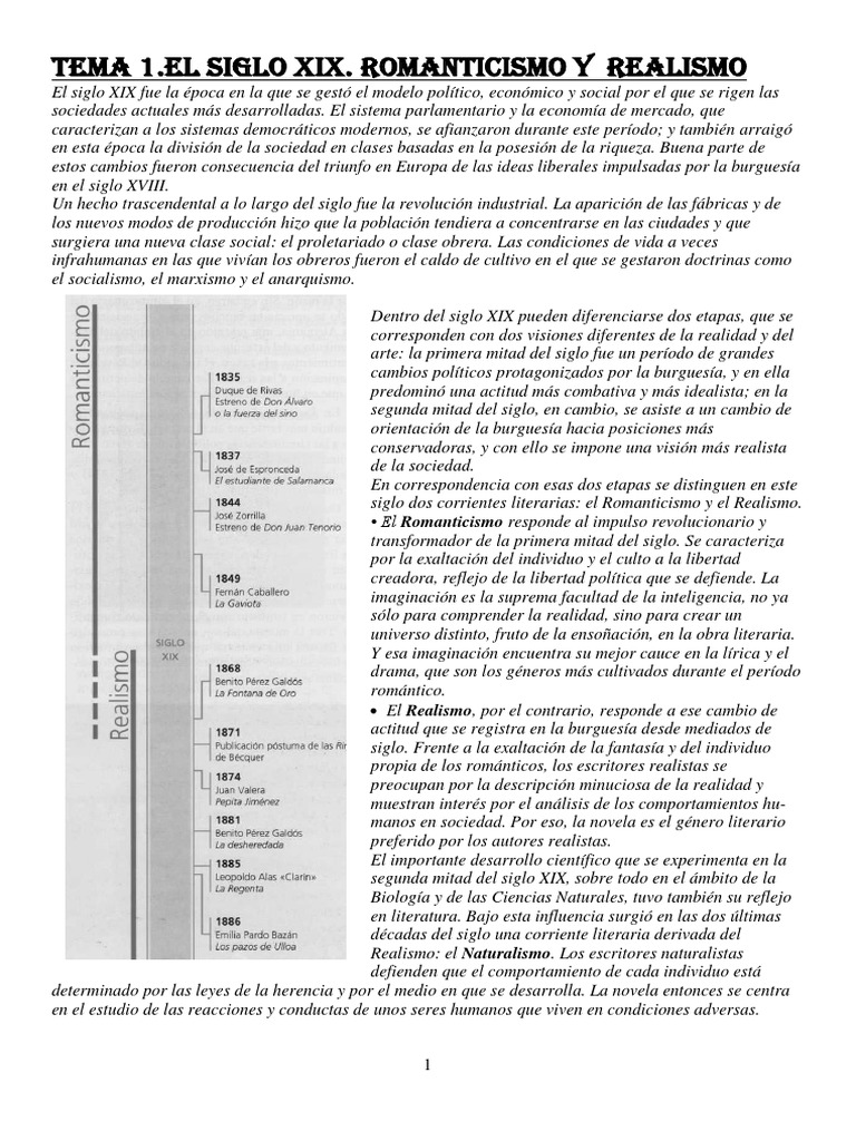 Toda La Literatura Lengua 4º Eso | PDF | Realismo literario | Romanticismo