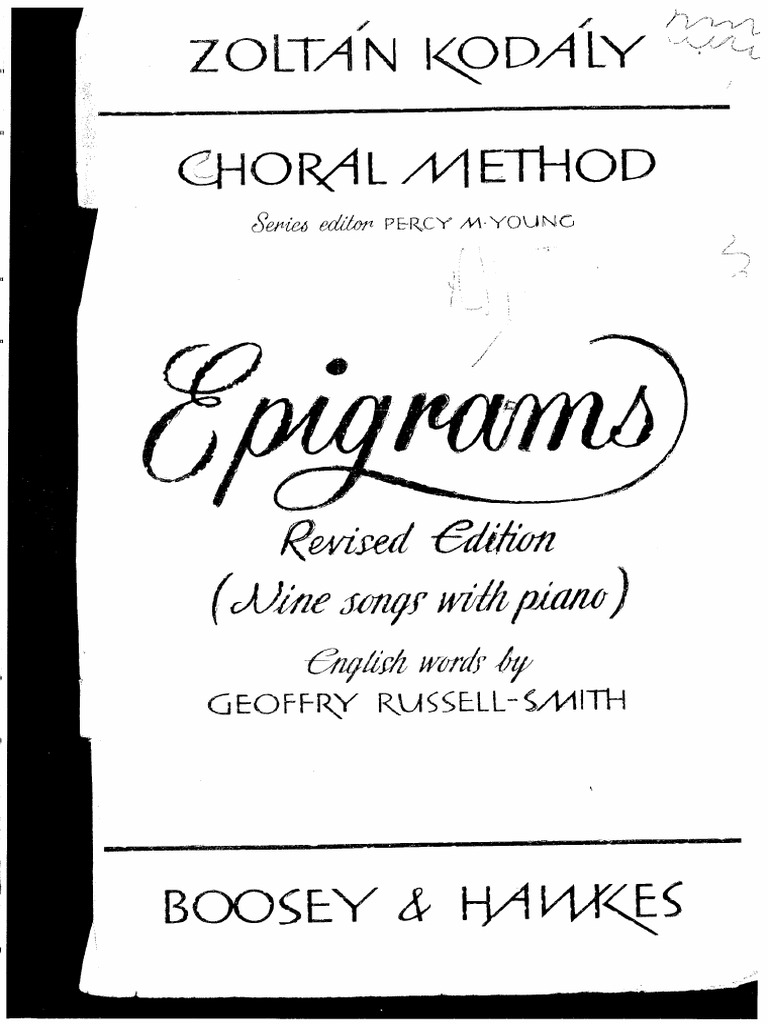 FM Kodaly Epigrams PDF | PDF