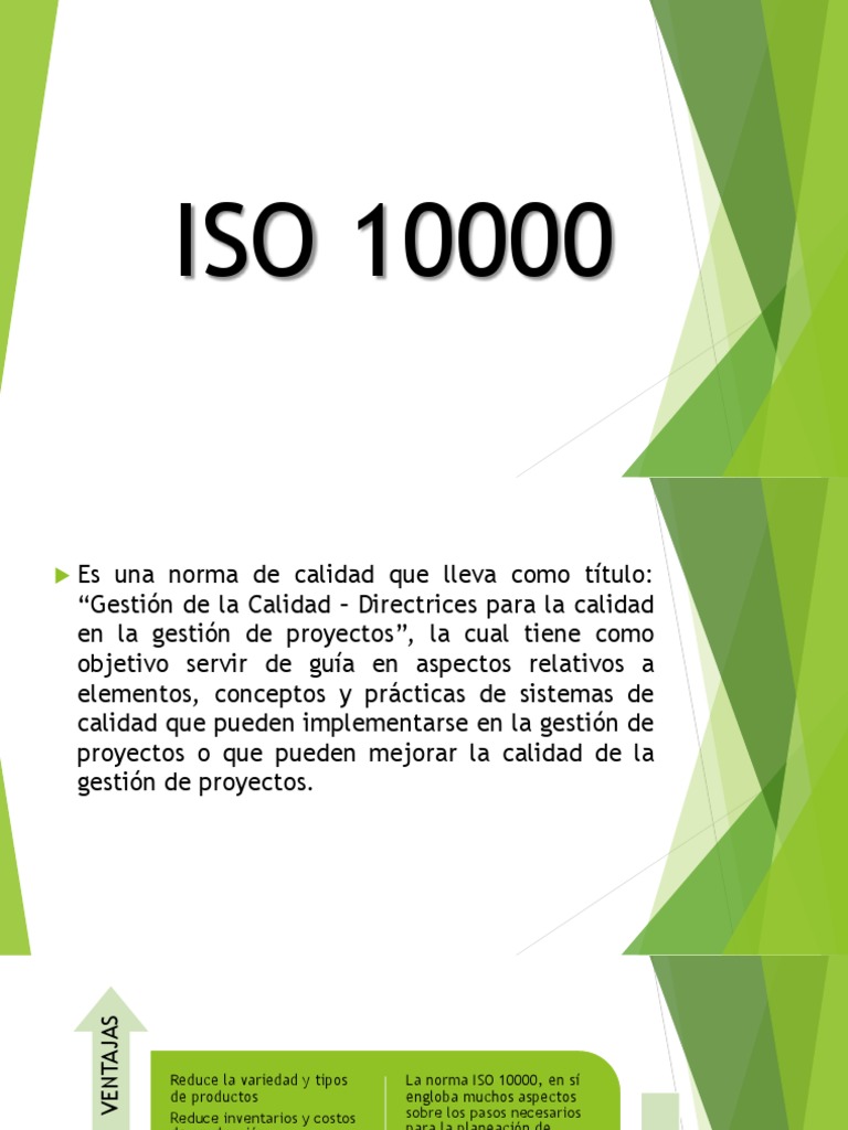 Normas ISO 10000: Gestión de Calidad en Proyectos | PDF | Gestión de la ...