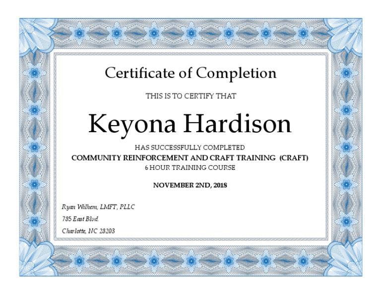 Craft Certificate | PDF