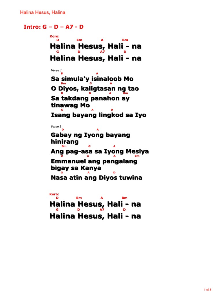Halina Hesus Lyrics and Tswana Poems | PDF